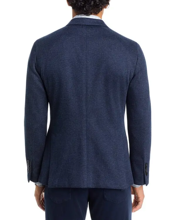Boglioli Cotton Blend Micro Houndstooth Jersey Jacket