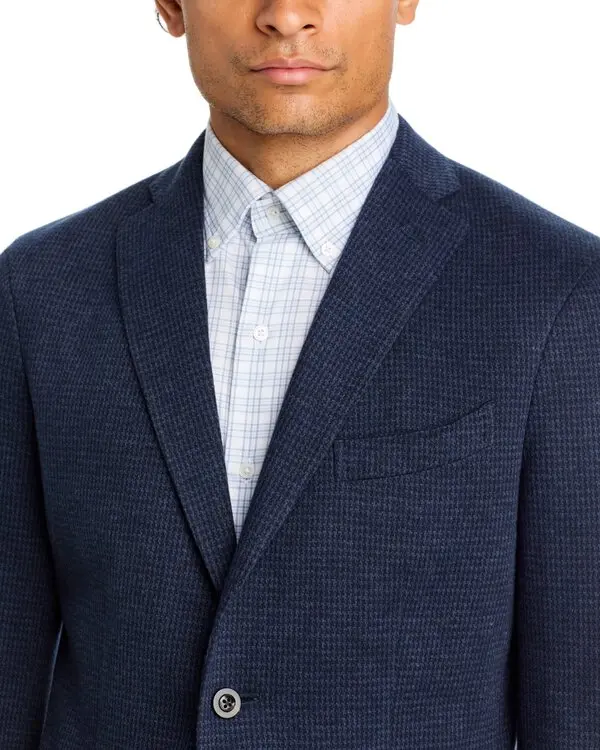 Boglioli Cotton Blend Micro Houndstooth Jersey Jacket