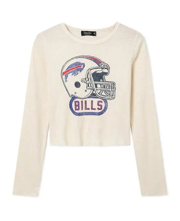 Junk Food Clothing Buffalo Bills Helmet Crop Thermal - Birch