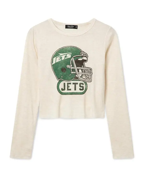 Junk Food Clothing New York Jets Helmet Crop Thermal - Birch