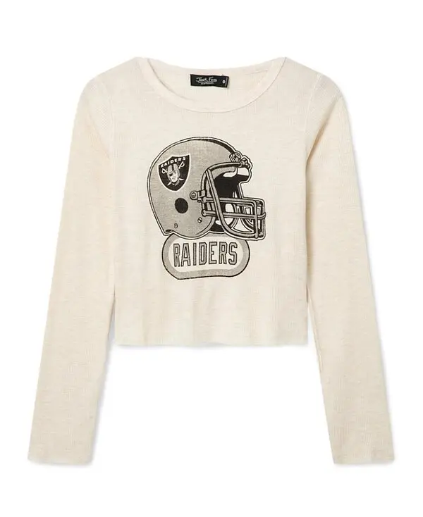 Junk Food Clothing Las Vegas Raiders Helmet Crop Thermal - Birch