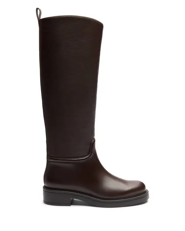 STUART WEITZMAN Celia Leather Knee High Boots - Walnut