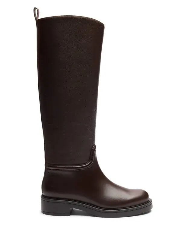 STUART WEITZMAN Celia Leather Knee High Boots - Walnut