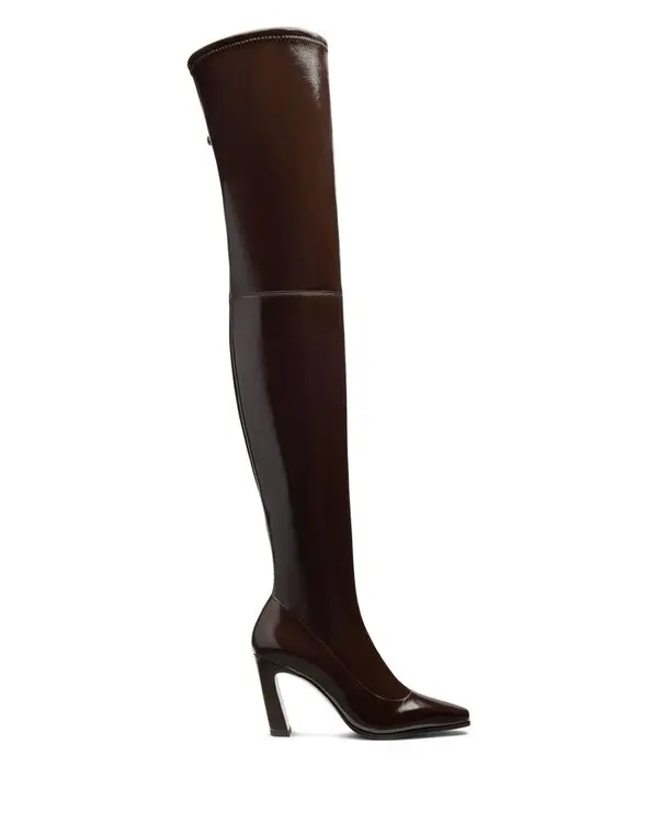 STUART WEITZMAN Ultrastassi 85 Leather Over-the-knee Boots - Midnight Espresso