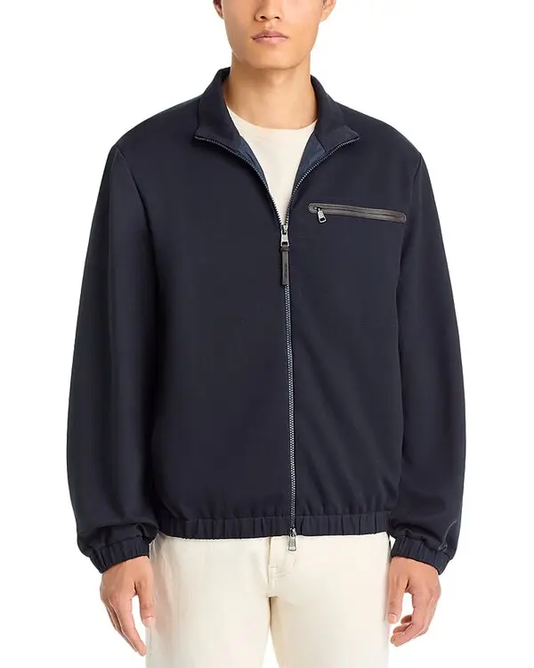 Moncler Cotton Blend Zip Cardigan Jacket