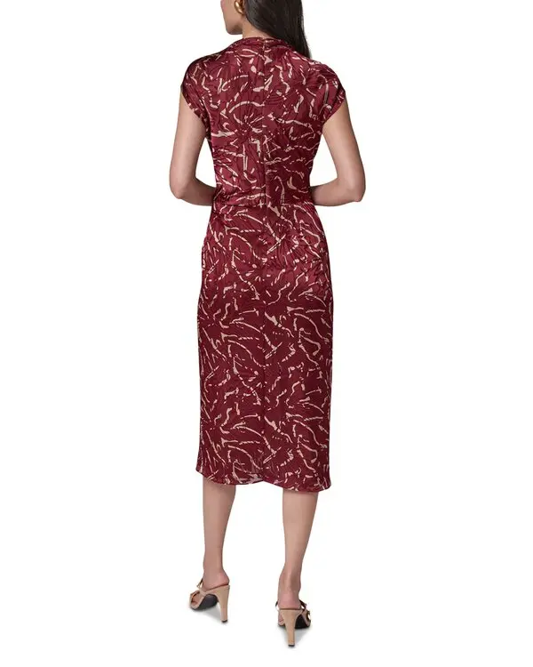 Donna Karan New York Cowl Neck Side Ruched Dress