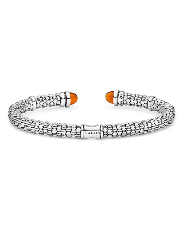Lagos 18k Yellow Gold & Sterling Silver Gemstone Versa Torque Bracelet - Citrine