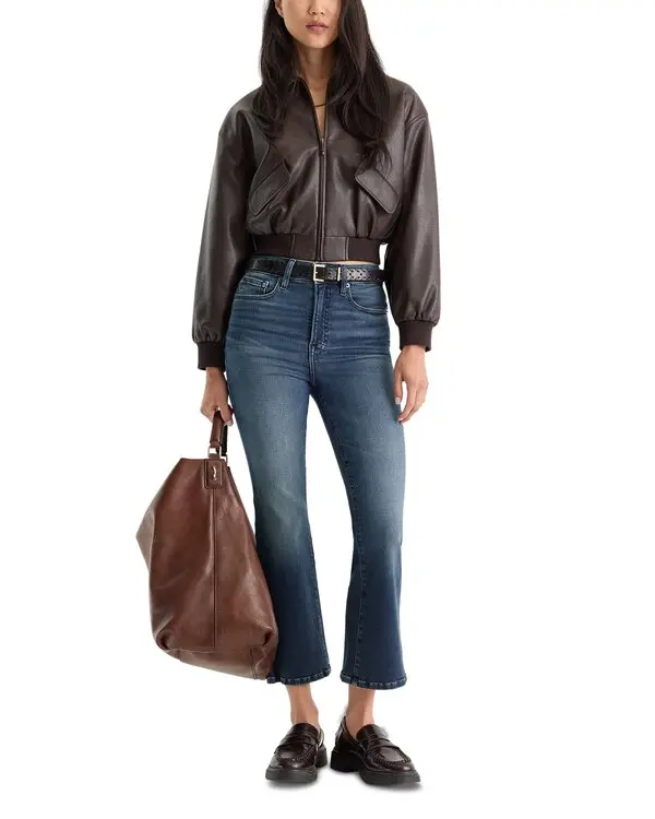 Good American Soft Tech Good Legs Ankle Mini Bootcut Jeans In Indigo1132