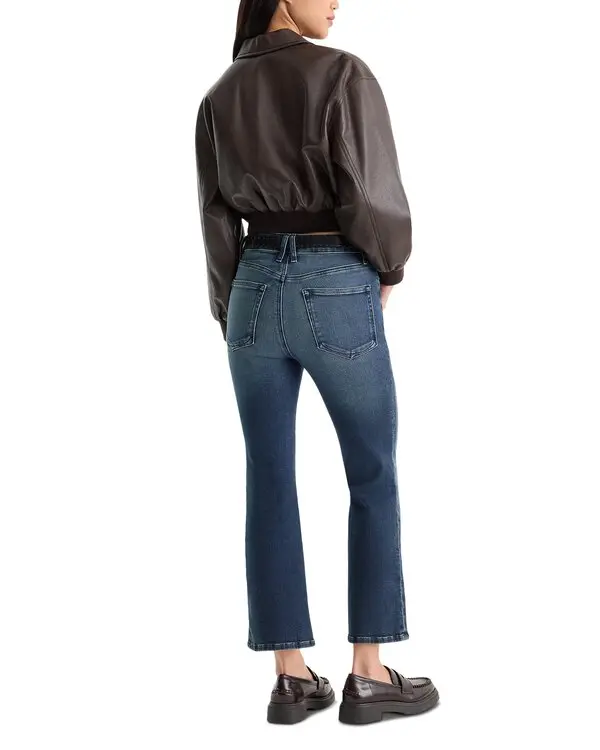 Good American Soft Tech Good Legs Ankle Mini Bootcut Jeans In Indigo1132
