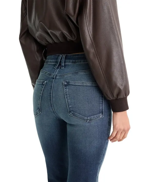 Good American Soft Tech Good Legs Ankle Mini Bootcut Jeans In Indigo1132