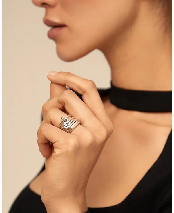UNODE50 Sterling -plated Multi-ring