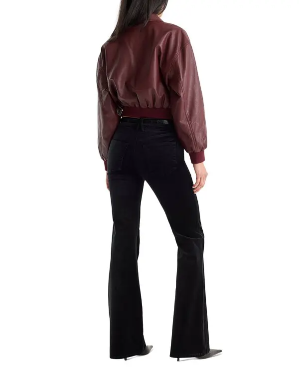 Good American Good Legs Velvet High Rise Flared Jeans