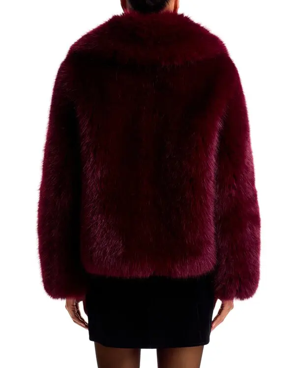 Aqua Faux Fur Collar Jacket