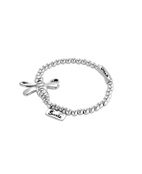UNODE50 Elastic Bracelet With Sterling Plated Dragonfly