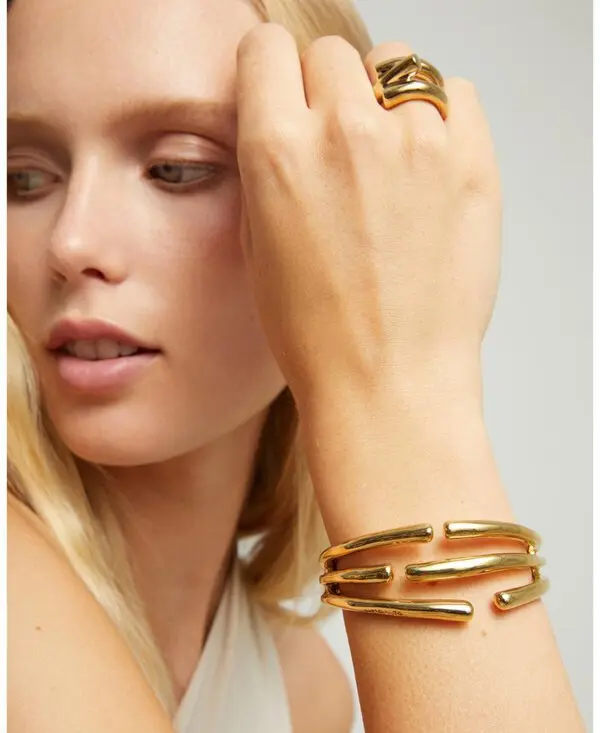 UNODE50 Plated Bracelet In The Shape Of Several Tubes
