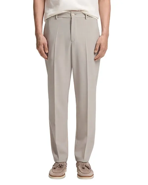 BOSS Perin Wool Tapered Fit Pants - Light Beige