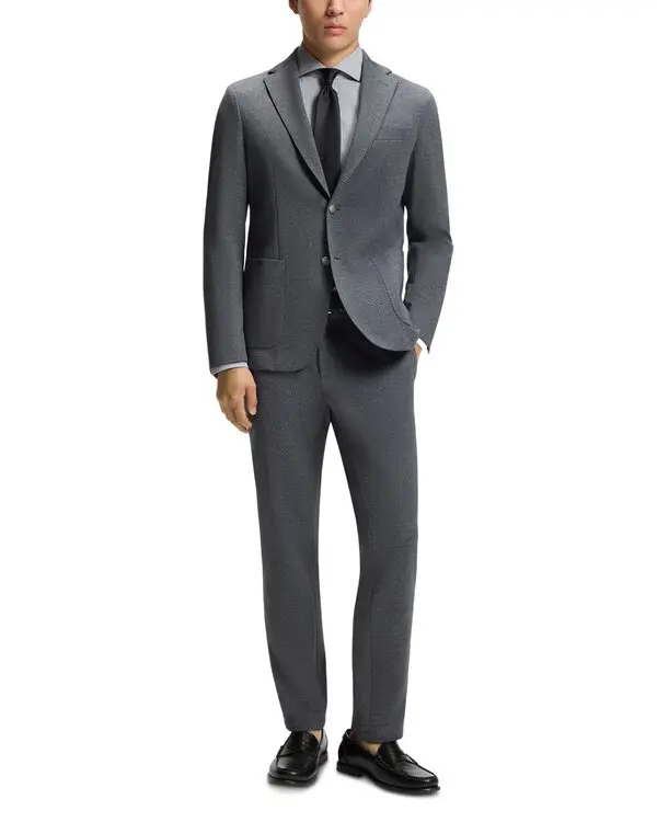 BOSS Genius Slim Fit Textured Pants - Open Blue