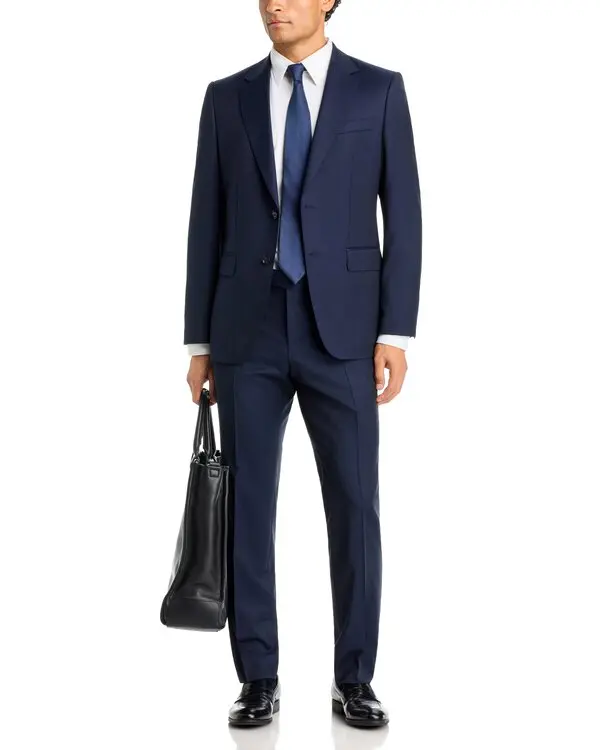 BOSS Huge Stripe Wool Slim Fit Suit