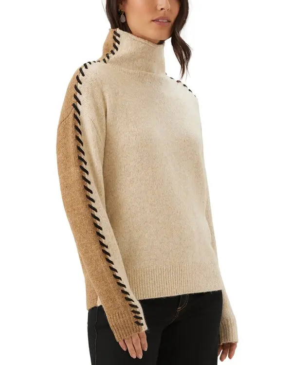 Karen Kane Whipstitched Colorblocked Sweater