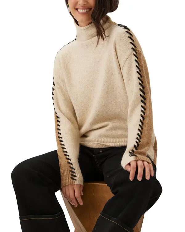 Karen Kane Whipstitched Colorblocked Sweater