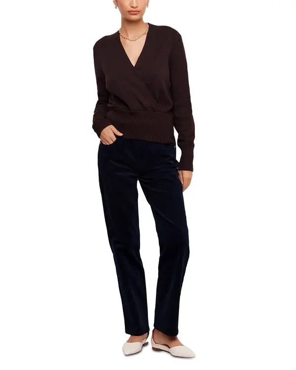 Karen Kane Faux Wrap Bishop Sleeve Sweater