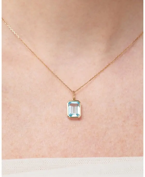 ANA LUISA Solid Yellow Gold Spritz Necklace - Blue