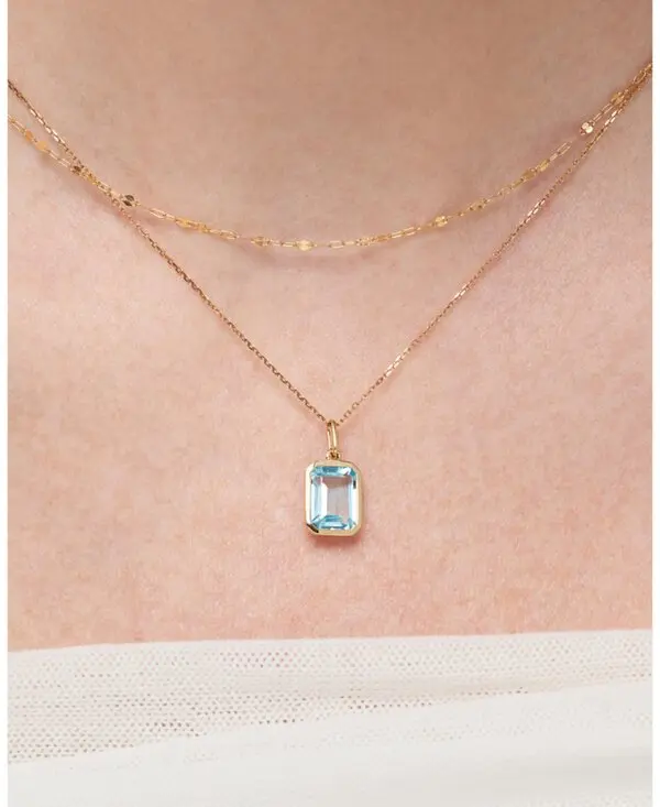 ANA LUISA Solid Yellow Gold Spritz Necklace - Blue