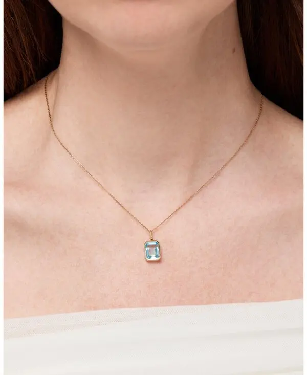 ANA LUISA Solid Yellow Gold Spritz Necklace - Blue