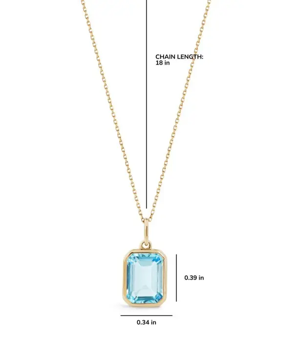 ANA LUISA Solid Yellow Gold Spritz Necklace - Blue