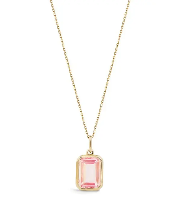 ANA LUISA Solid Yellow Gold Spritz Necklace - Light Pink