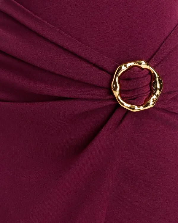 Simkhai Genne Draped Knit Midi Dress - Fig