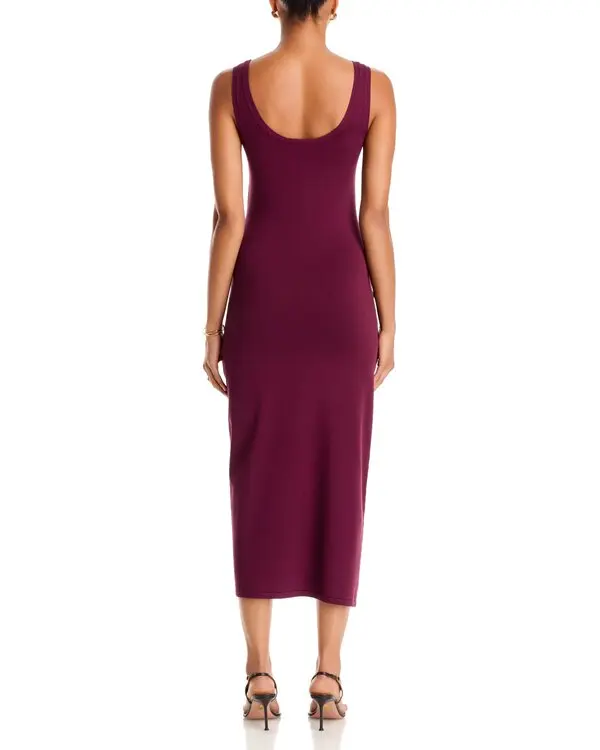 Simkhai Genne Draped Knit Midi Dress - Fig