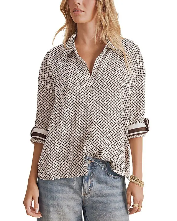 Splendid Clara Printed Button Down Shirt
