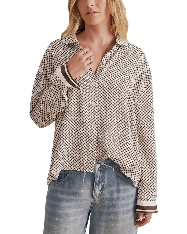 Splendid Clara Printed Button Down Shirt
