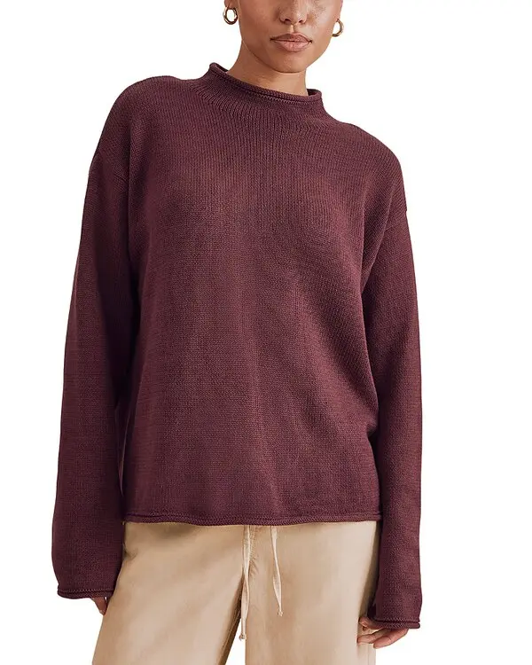 Splendid Elsie Roll Neck Sweater - Merlot