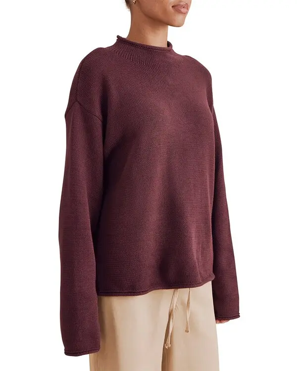 Splendid Elsie Roll Neck Sweater - Merlot