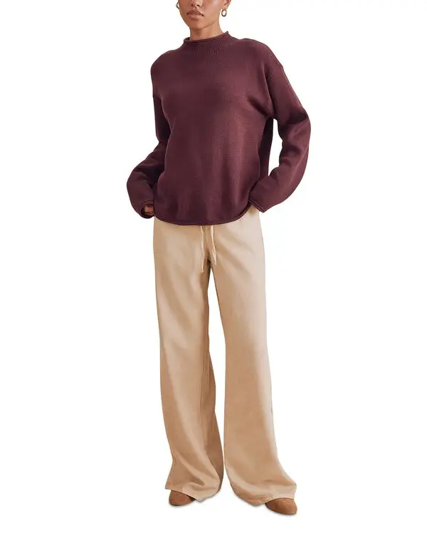 Splendid Elsie Roll Neck Sweater - Merlot