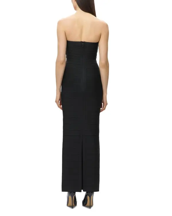 Herve Leger Metallic Keyla Strapless Gown