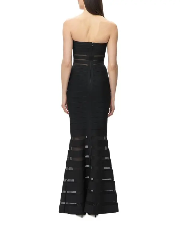 Herve Leger The Kate Sheer Inset Bandage Gown