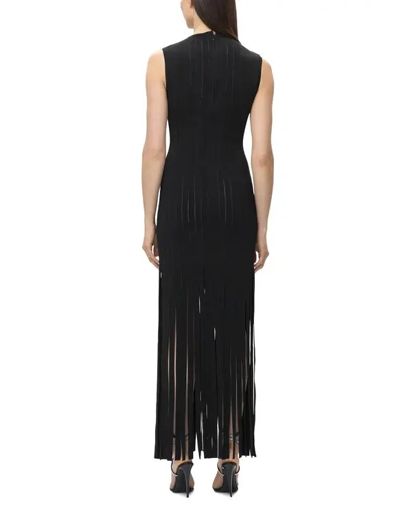 Herve Leger Alyssa Fringe Hem Gown