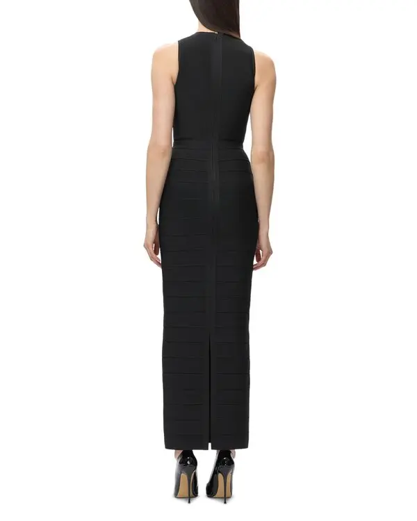 Herve Leger Bailey Cutout Bandage Gown - Black