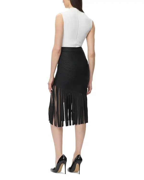 Herve Leger The Janet Turtleneck Knit Top - Alabaster