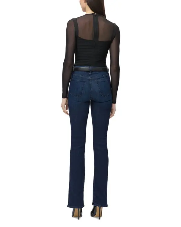 Herve Leger The Sabrina Illusion Mesh Top - Black