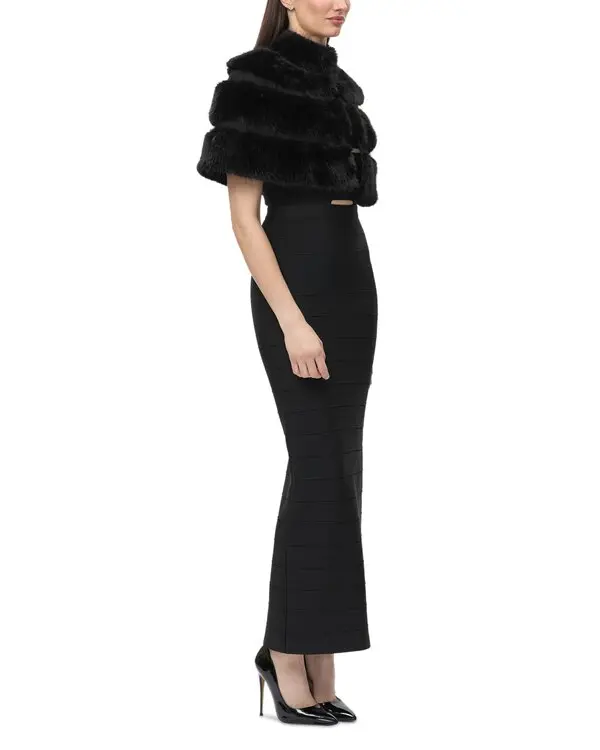 Herve Leger The Victoria Faux Fur Cape