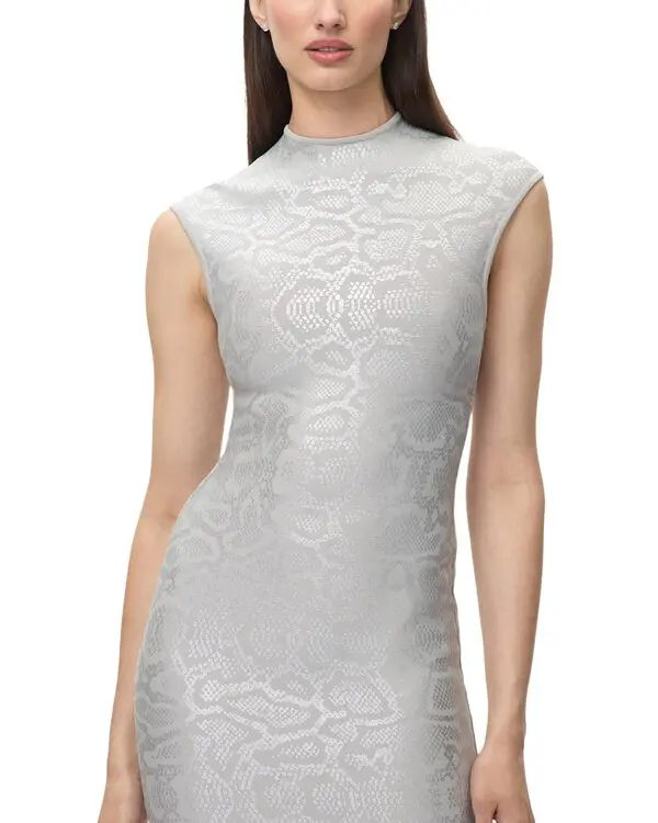 Herve Leger The Metallic Anita Bodycon Dress - Silver Foil