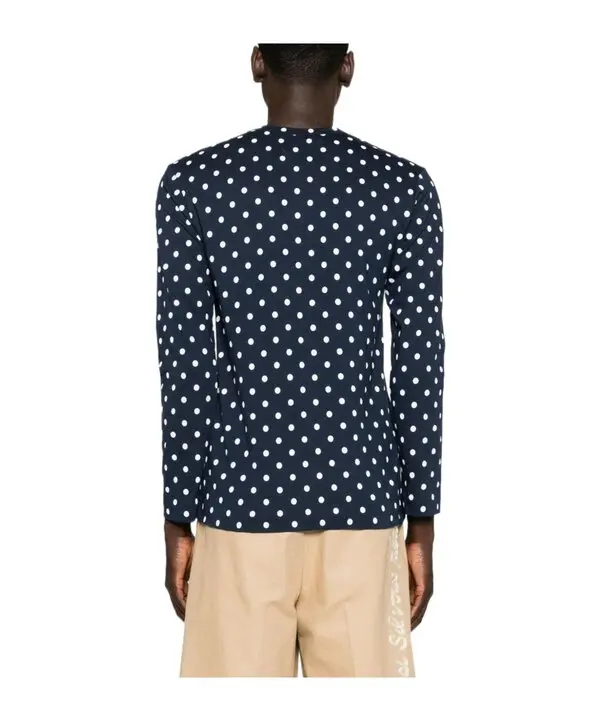 Play Comme Des Garcon Polka Dot Long Sleeve T-shirt - Black