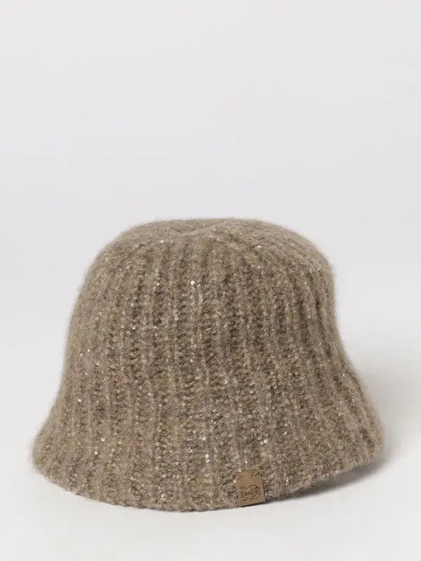Brunello Cucinelli Ribbed Cashmere-blend Cloche Hat With Sequins - Grey