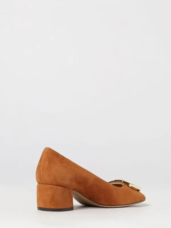 FERRAGAMO High Heel Pumps With Gancini Detail - Brown