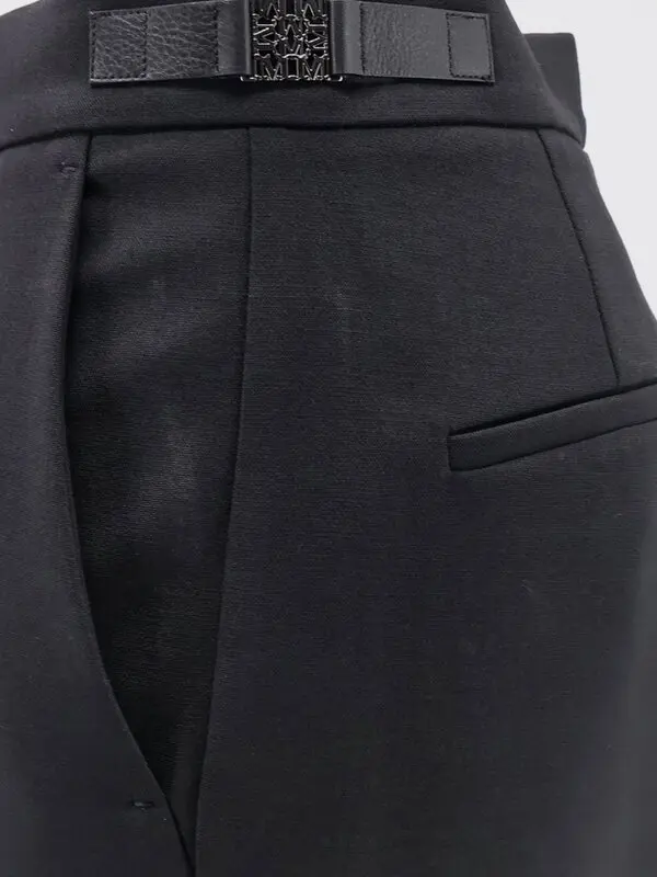 Max Mara Acino Slim Fit Stretch Wool Trousers - Black