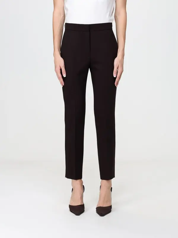 Max Mara Acino Slim Fit Stretch Wool Trousers - Ebony